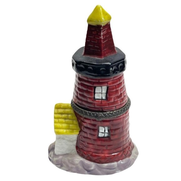 K'S Collection | Accents | Vintage Porcelain Lighthouse Trinket Box ...